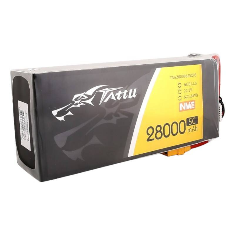 Batteria Tattu NMC 28000mAh 22.2V 5C 6S1P Lipo Pack con connettore XT90 ...