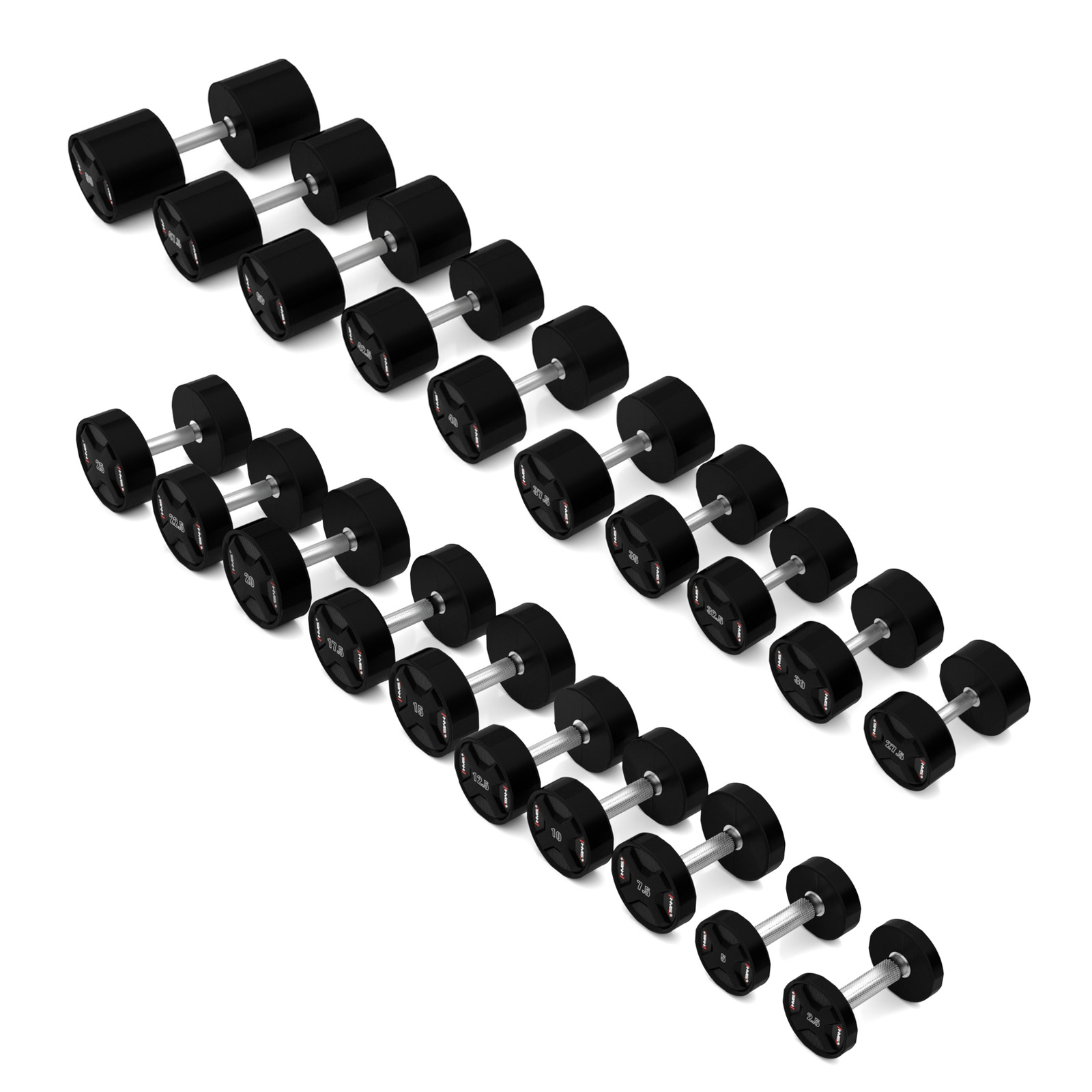 Polyurethane Dumbbell 2.5 - 50 KG CPU HMS 15 kg