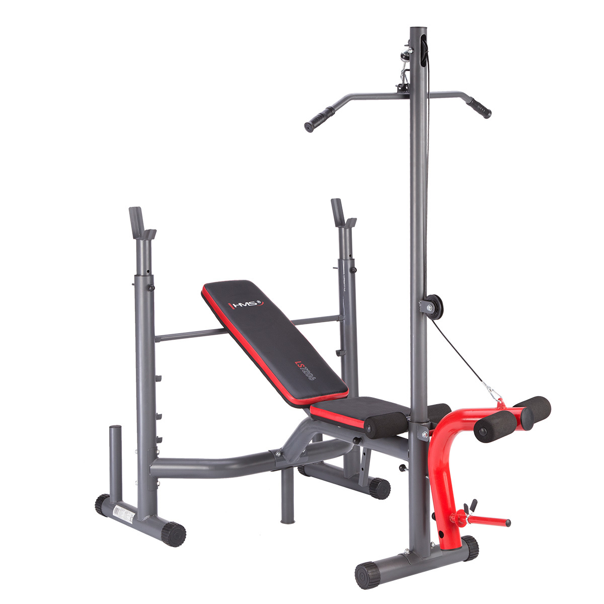 LS7206 (2 PARTS) BARBELL BENCH WITH HMS PULL-OUT | STRENGTH EQUIPMENT ...