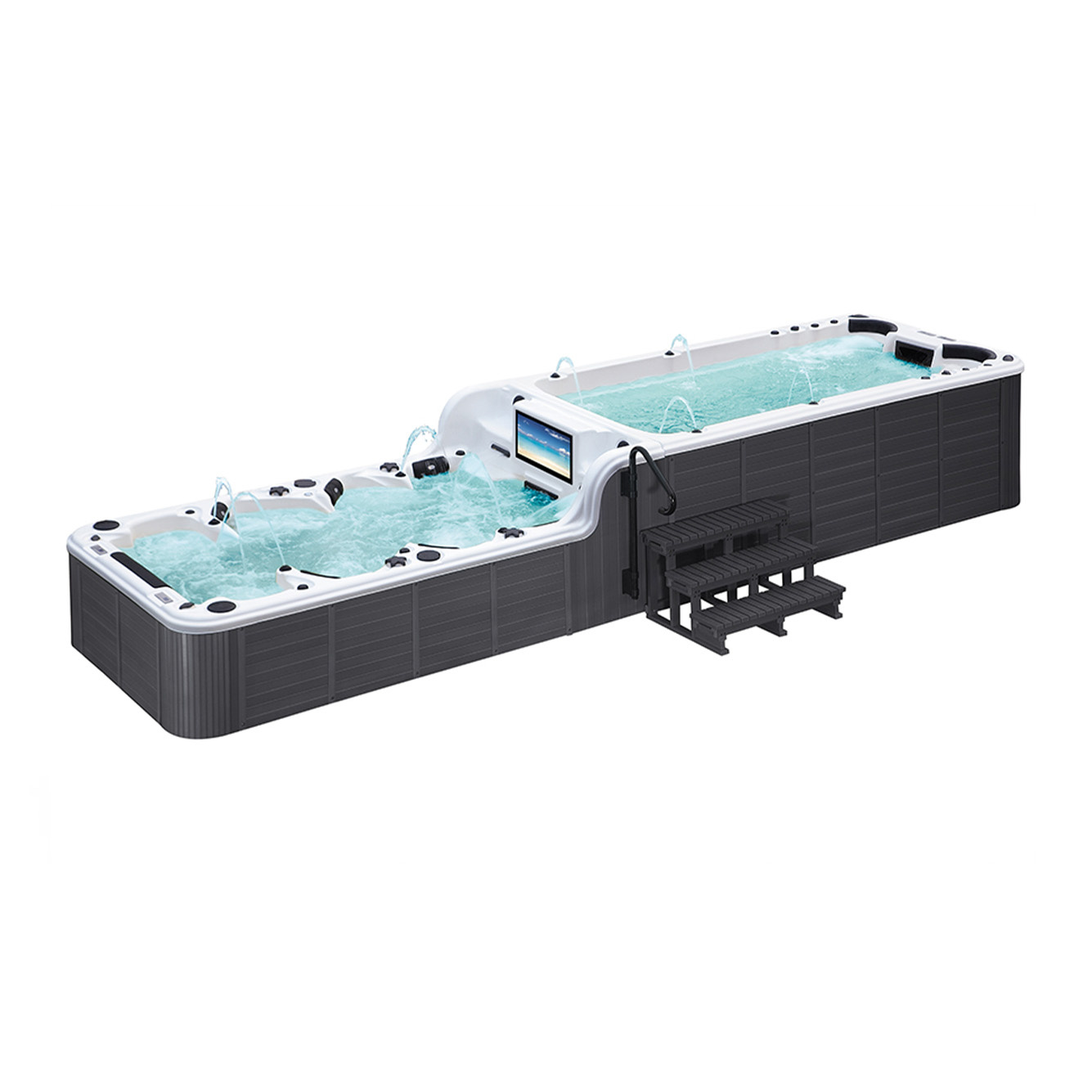 Double Drive Christi Spa – Flagship Dual Zone 10 Person Swim Spa System ...