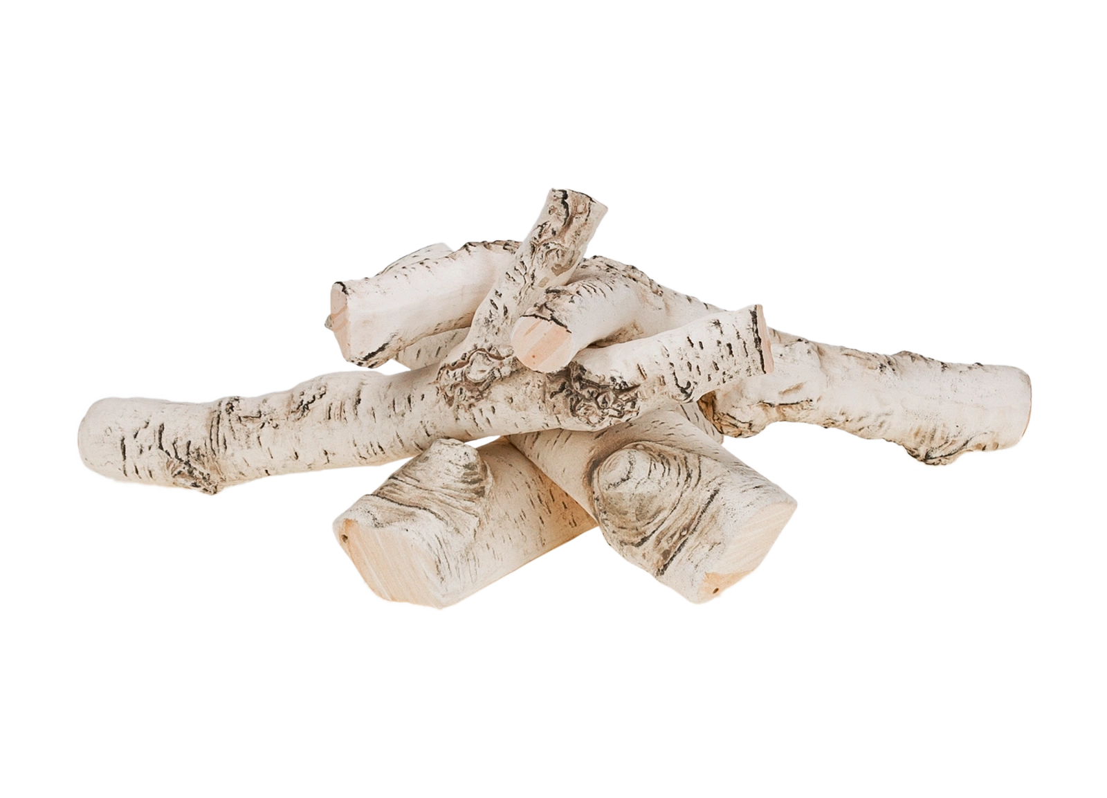 Ceramic birch logs for the fireplace – realistic wood for bio ...